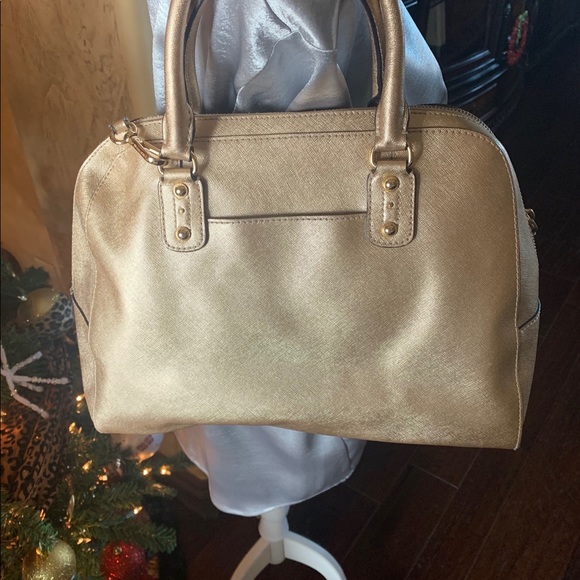 Michael Kors | Bags | Michael Kors Gold Metallic Tote Handbag | Poshmark